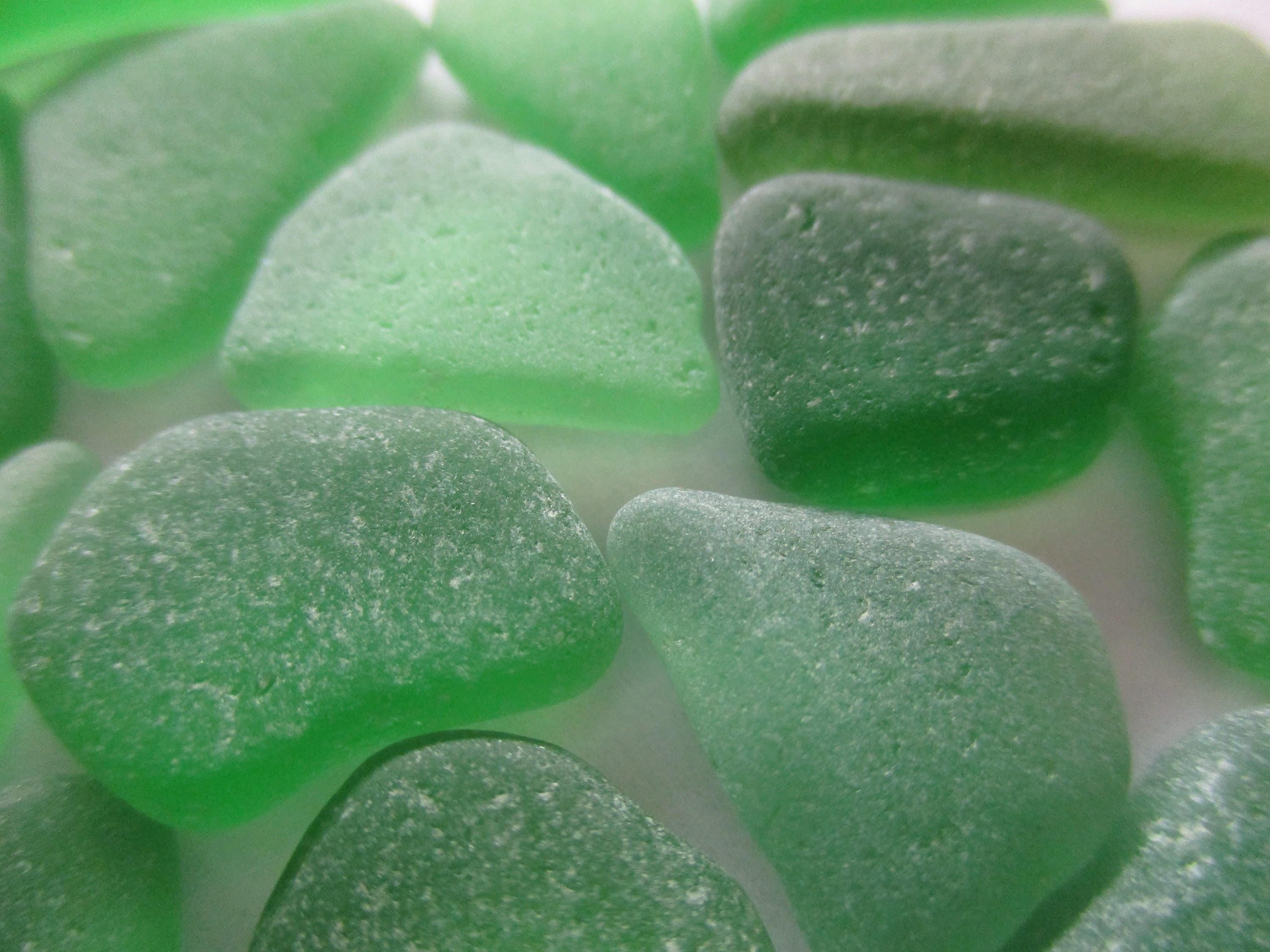 GENUINE SEA GLASS Green 15 Natural Unaltered Real Surf Tumbled | Etsy