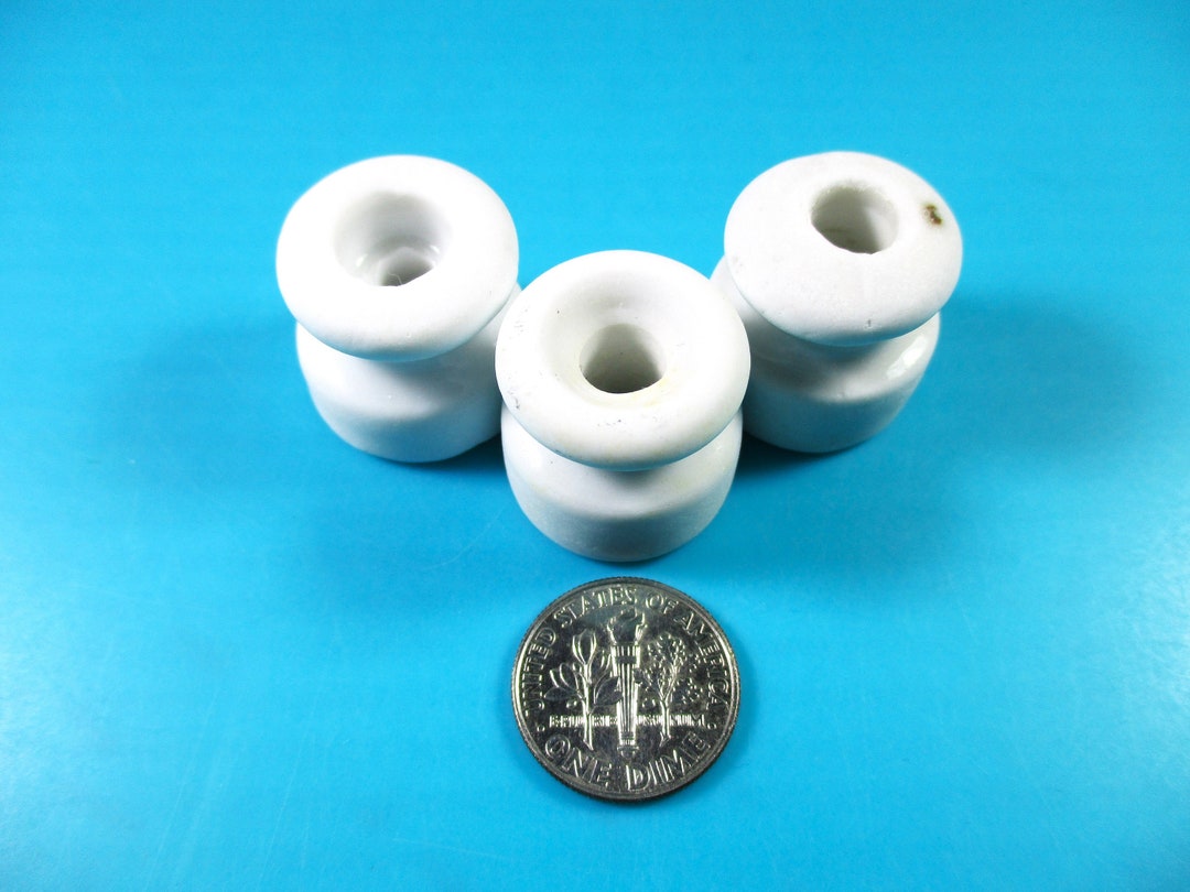 BEACH SEA POTTERY 3 Ceramic Porcelain Insulator Pieces White Real Surf ...
