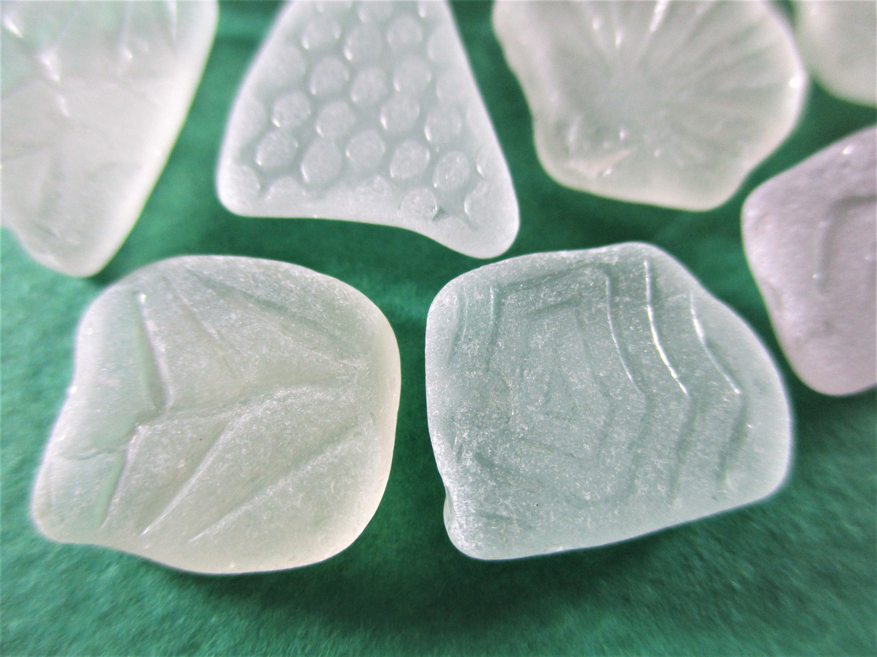 GENUINE SEA GLASS 12 Textured Patterns Real Surf Tumbled | Etsy