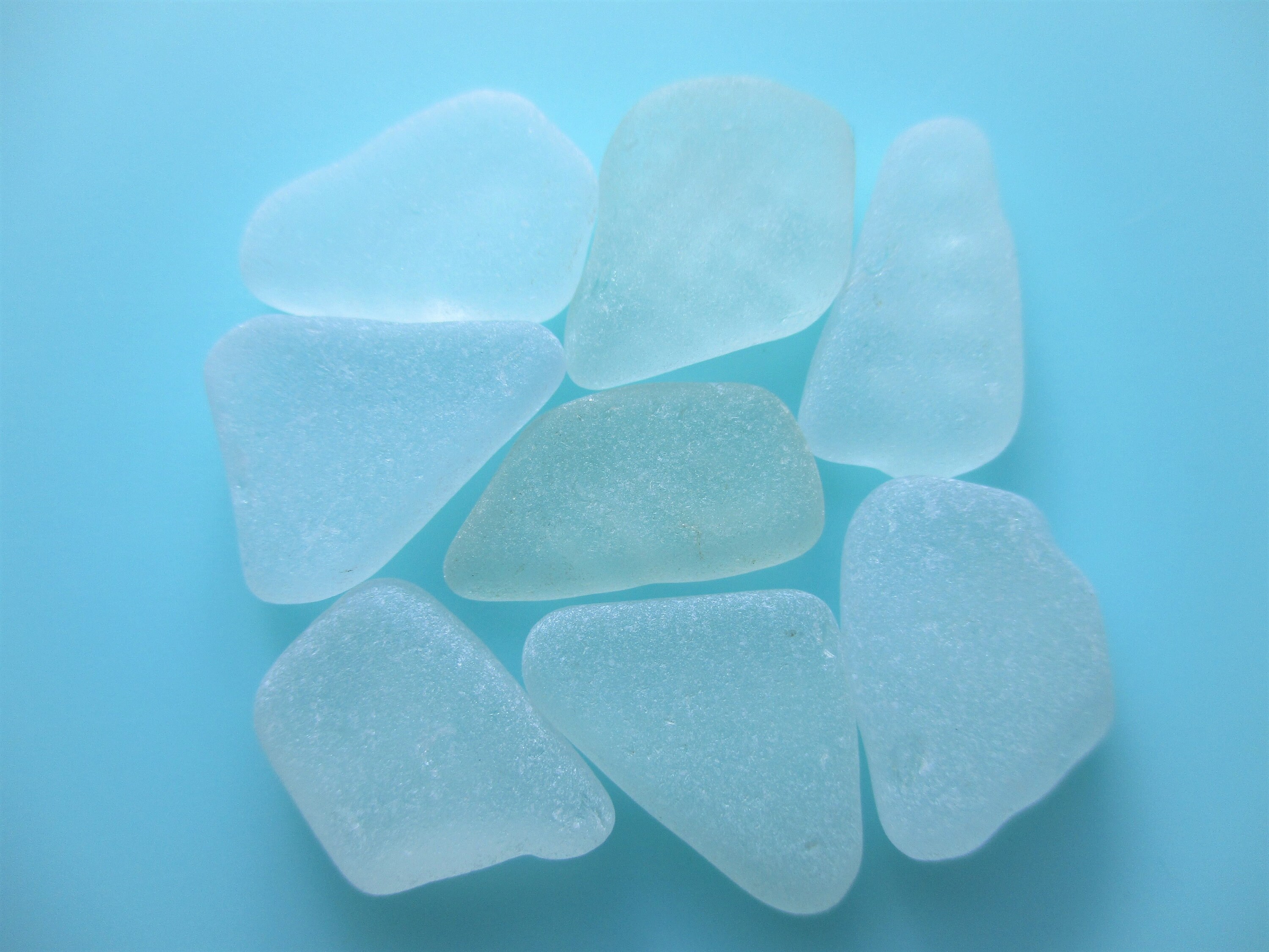 GENUINE SEA GLASS Textured Patterns 8 Real Surf Tumbled | Etsy