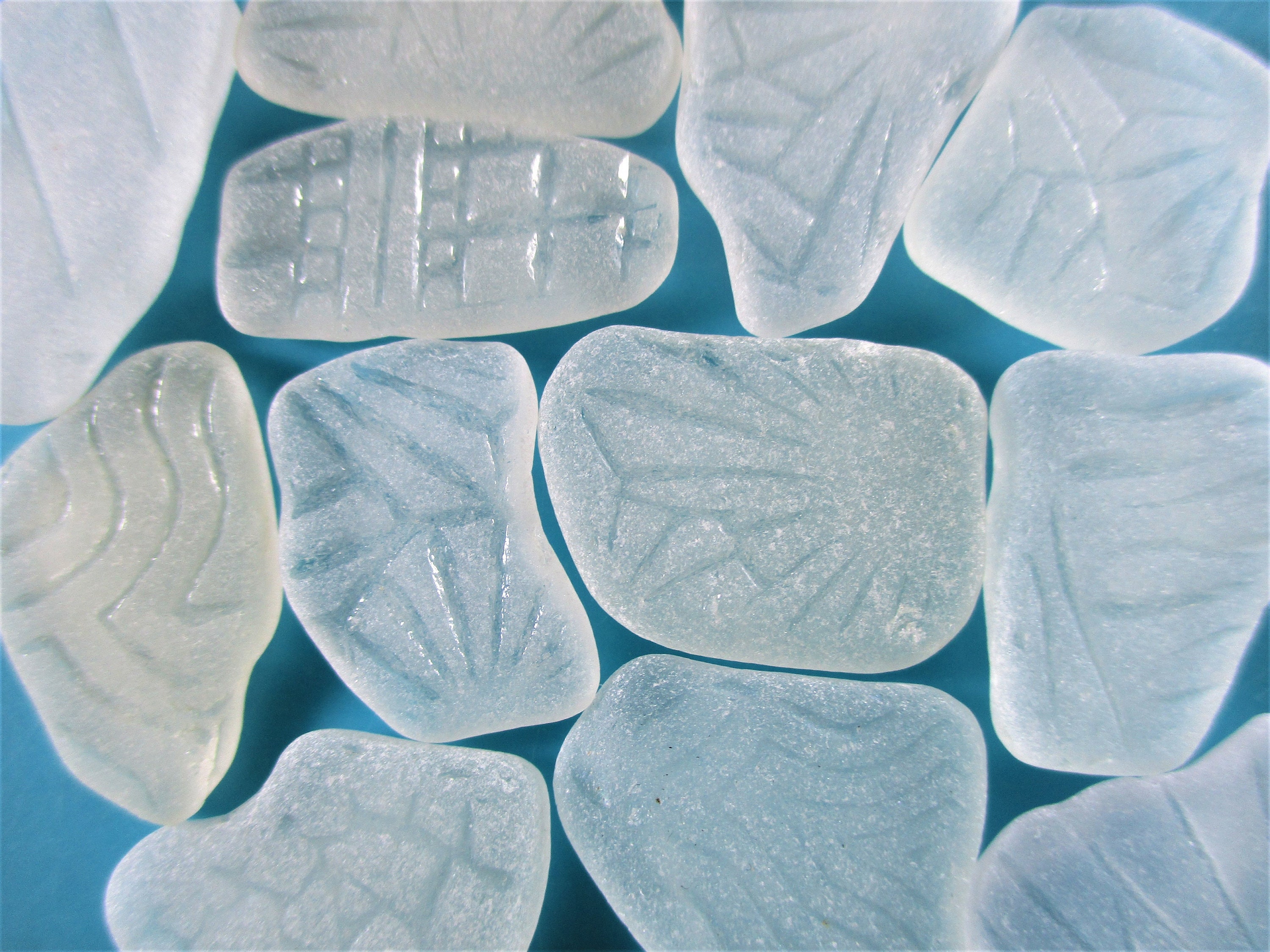 GENUINE SEA GLASS 12 Textured Patterns Real Surf Tumbled - Etsy UK