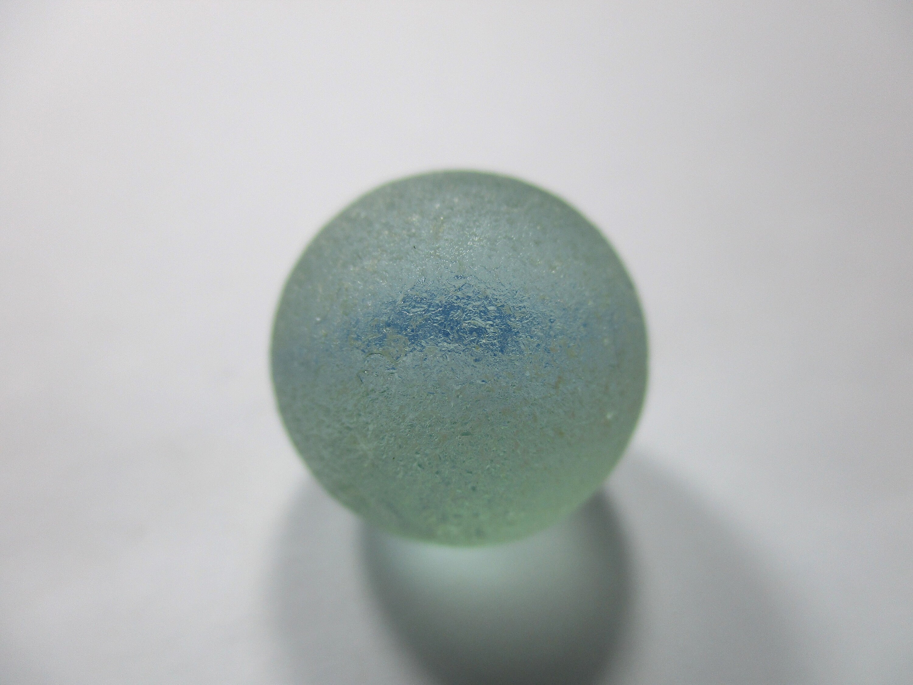 GENUINE SEA GLASS Marble 16mm Flawless Cod Blue White Cats Eye | Etsy