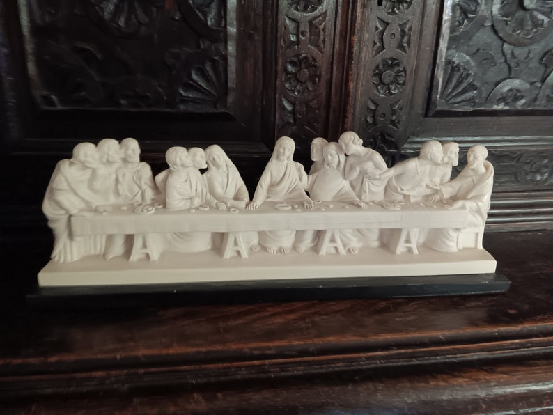 Vintage A.santini Italian Resin Sculpture on Black Base Depicting the ...