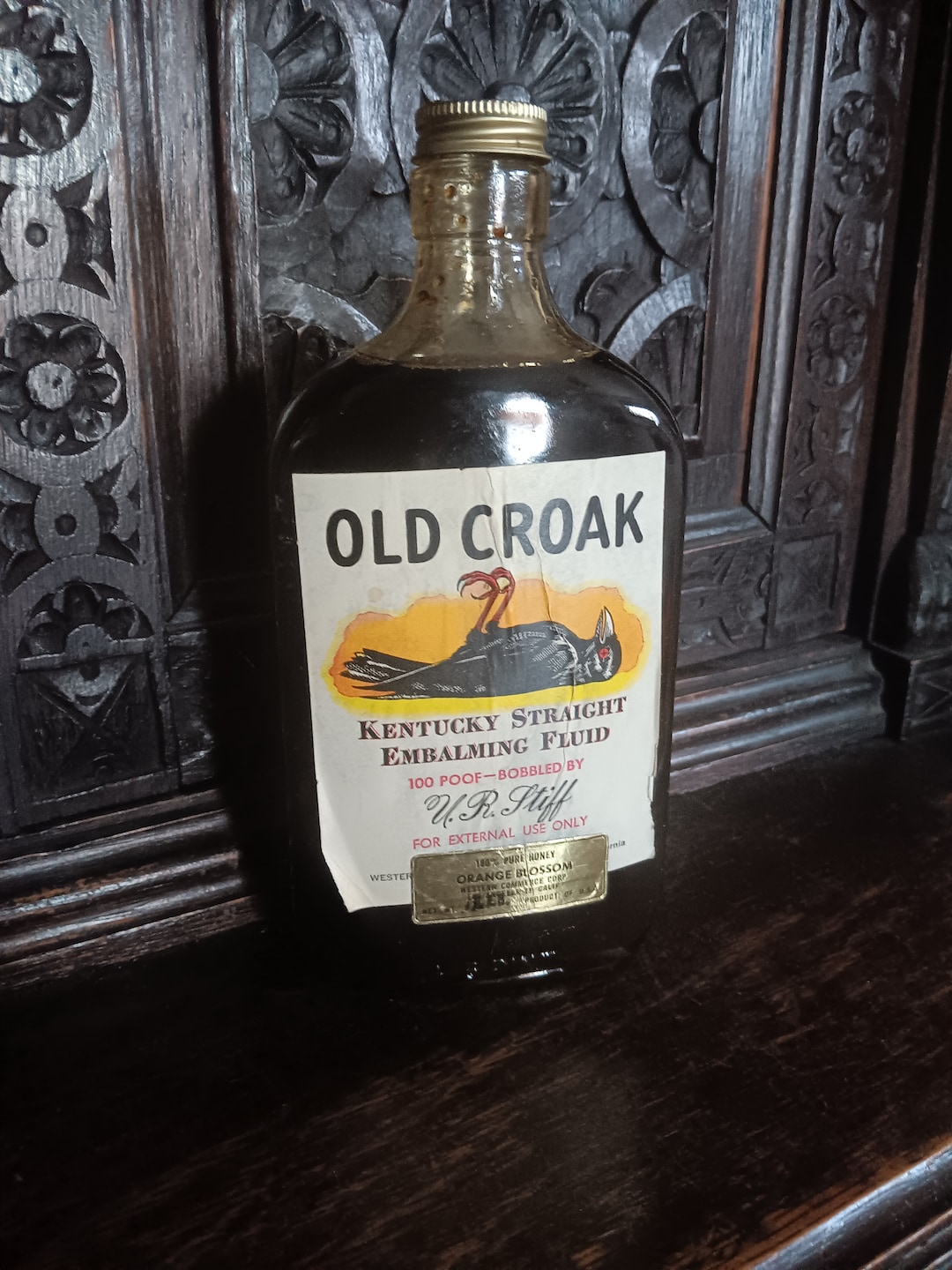 Old Croak Kentucky Straight Embalming Fluid, Novelty Bottle of Honey - Etsy