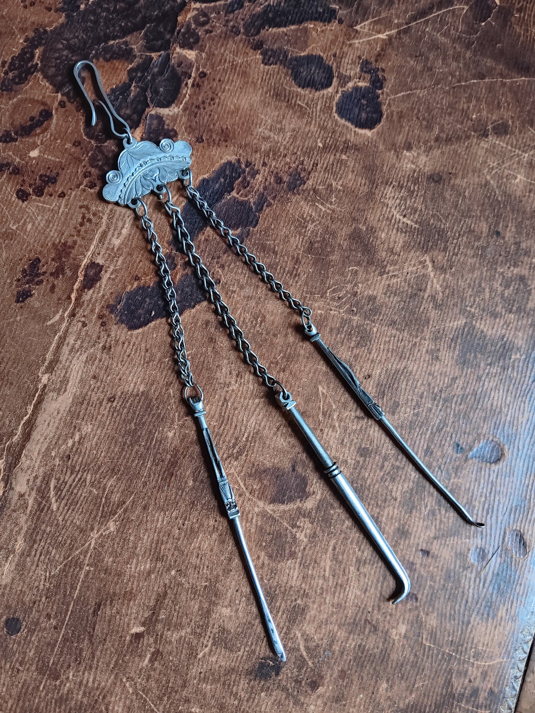 Antique Chinese Sterling Silver Opium Chatelaine - Etsy