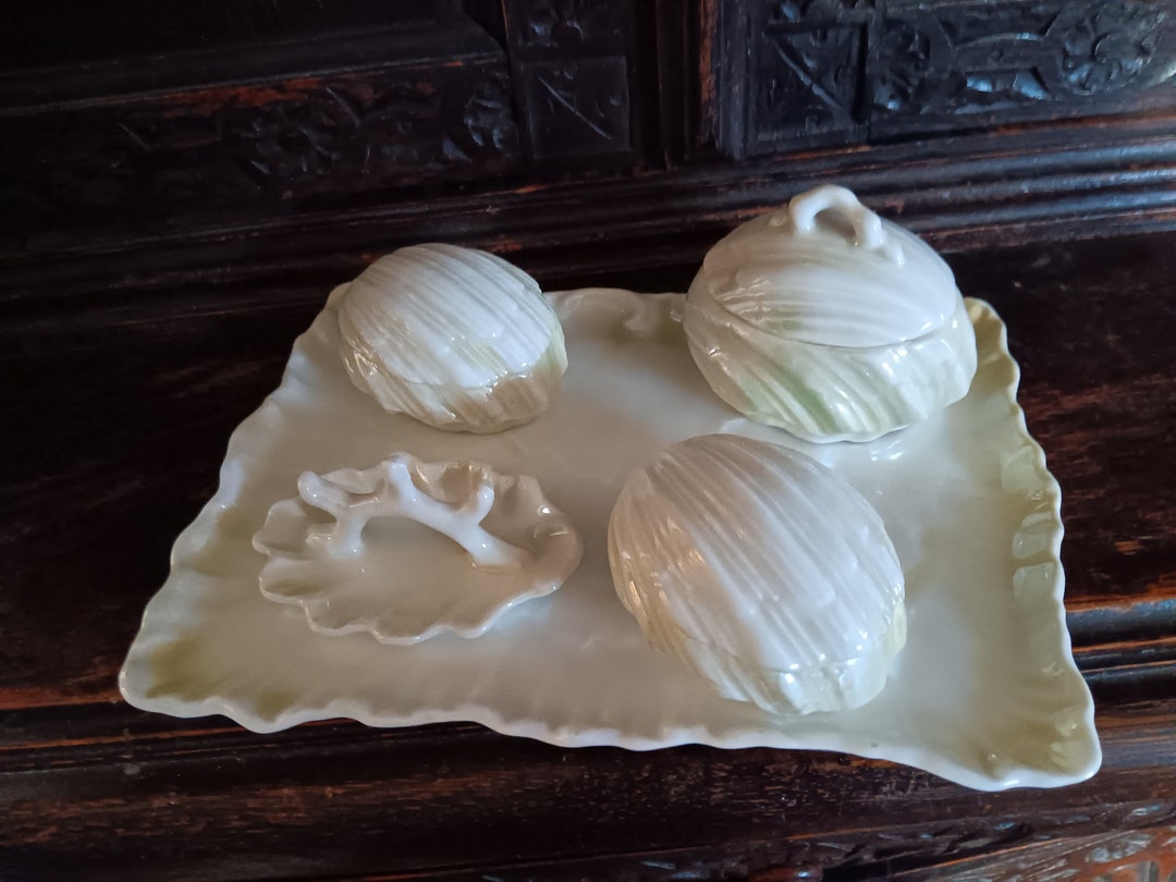 Fine Porcelain 8 Piece Dresser Set. Seashell Design. - Etsy