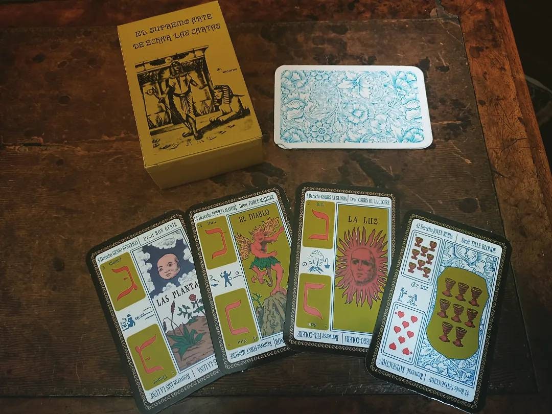 TAROTS EGIPCIOS Cartomancy Deck, Circa 1970's. Tarot Cards. Complete ...