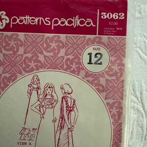 Patterns Pacifica Vintage 1970s Dress Pattern 3062 - Etsy