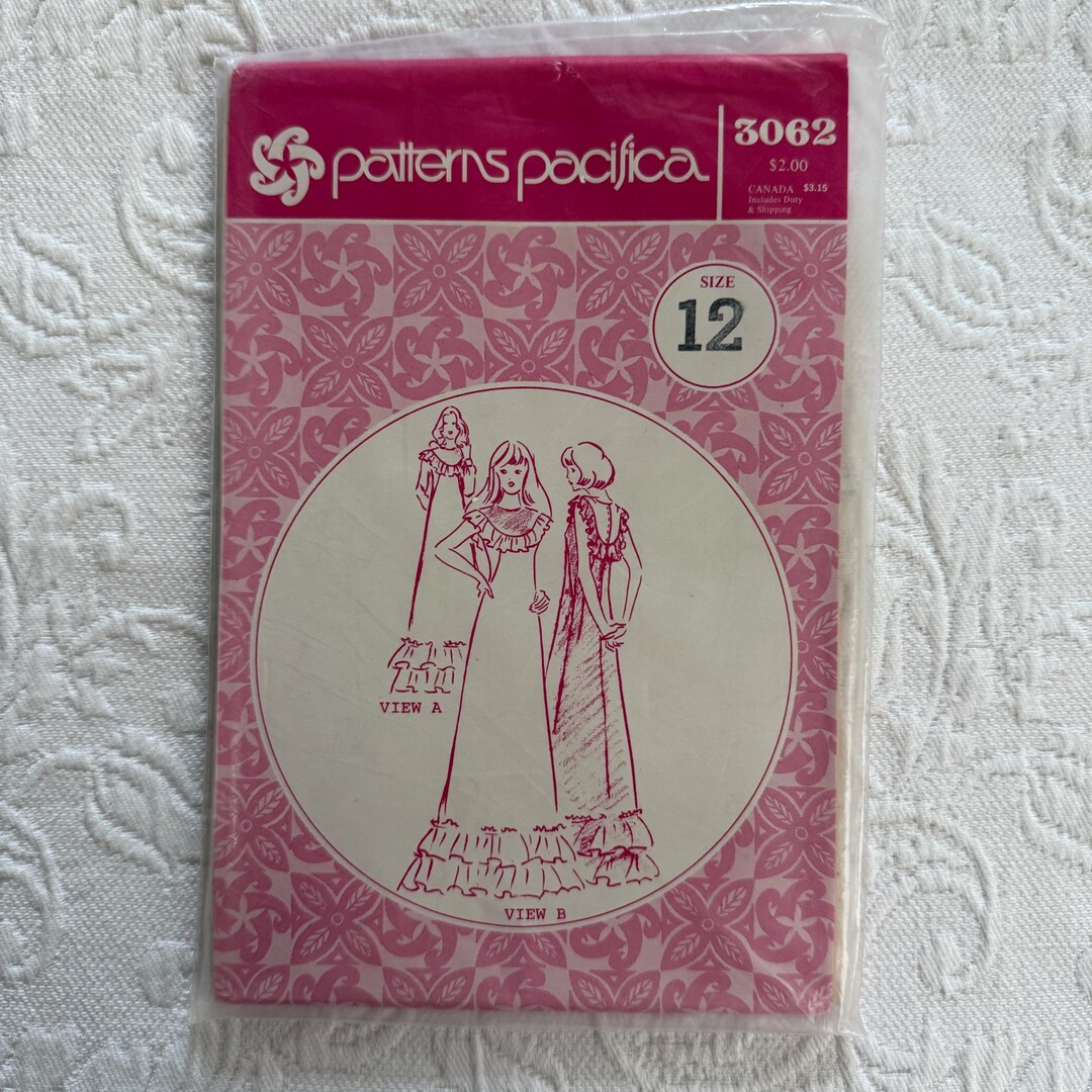Patterns Pacifica Vintage 1970s Dress Pattern 3062 - Etsy