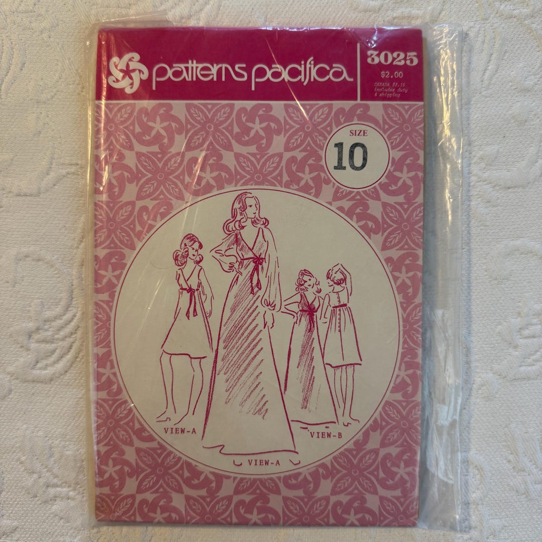 Patterns Pacifica Vintage 1970s Dress Pattern 3025 - Etsy