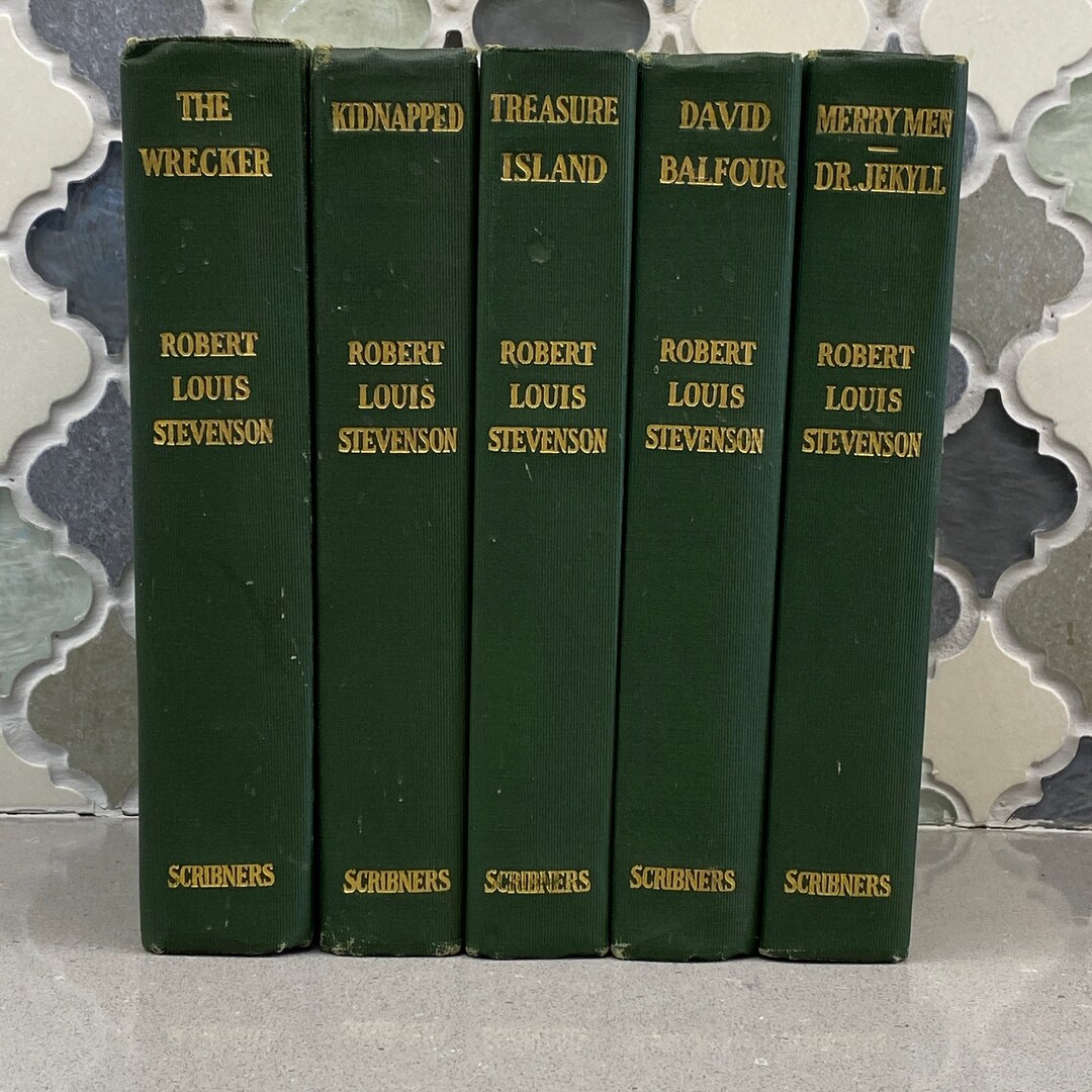 Robert Louis Stevenson 5-book Set: 1909 Treasure Island, Dr. Jekyll ...