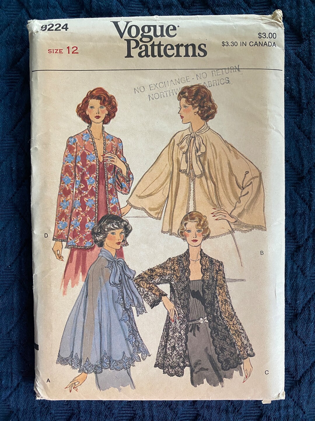1970s Vogue Sewing Pattern 9224 Misses Evening Jacket Size 12 Uncut - Etsy