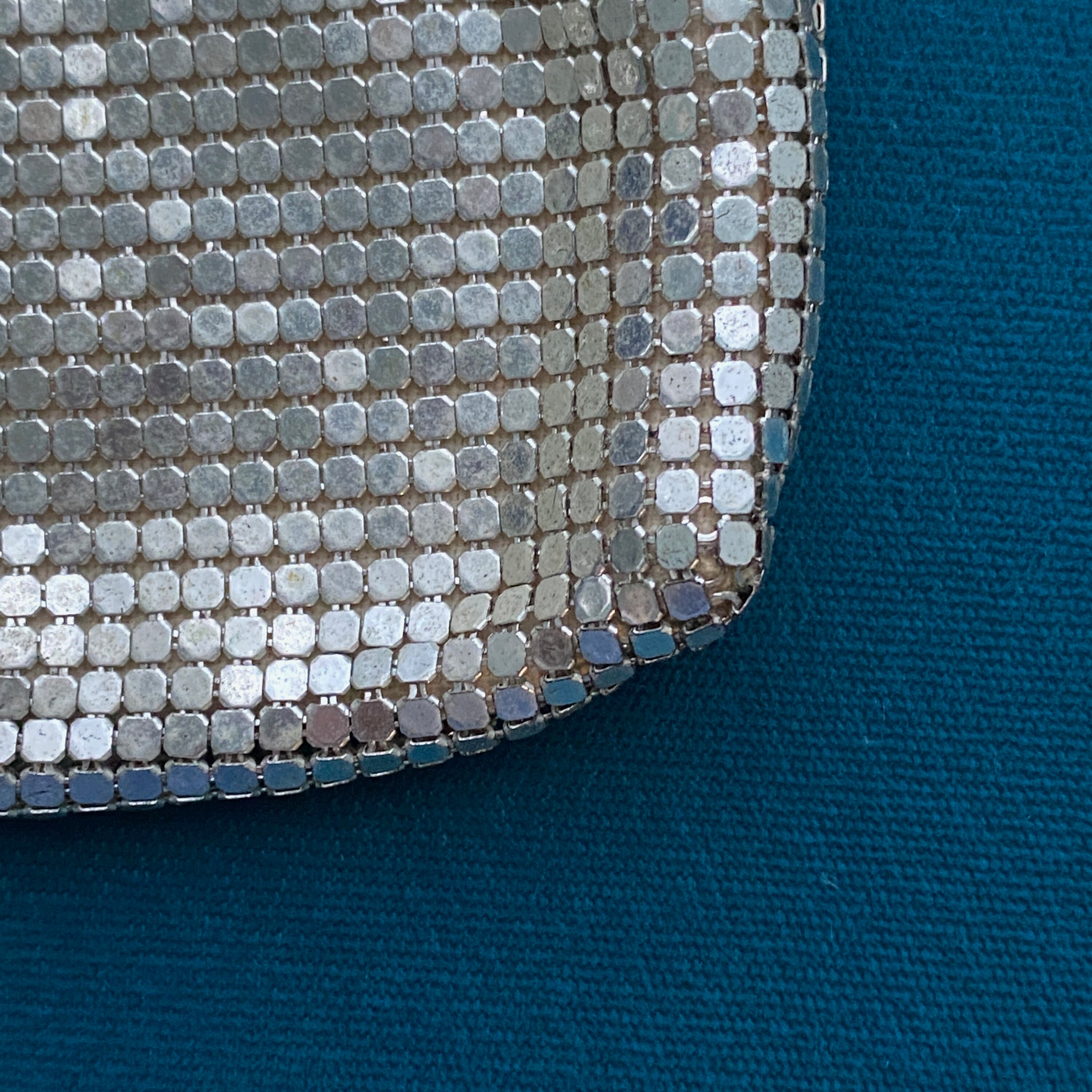 Silver Whiting & Davis Petite Mesh Wrist Bag With Rhinestone Clasp - Etsy