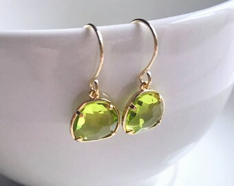 Light Green Earrings - Etsy