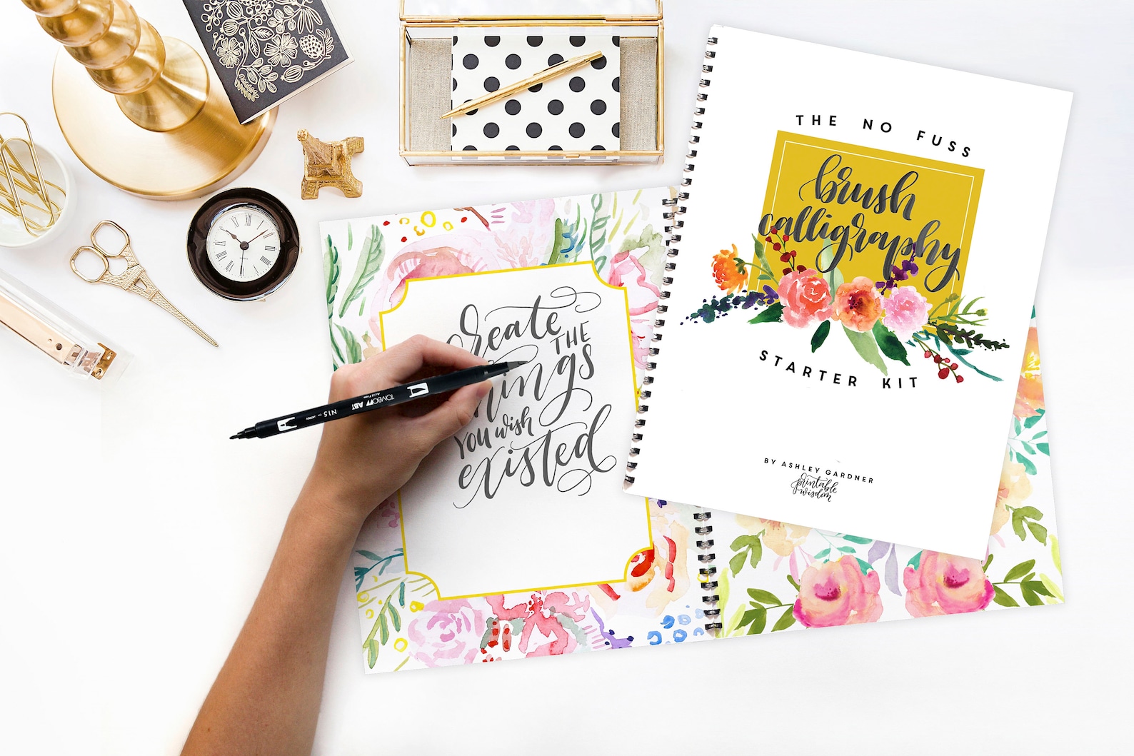 Brush Calligraphy Starter Kit Printable Wisdom Learn No Fuss | Etsy