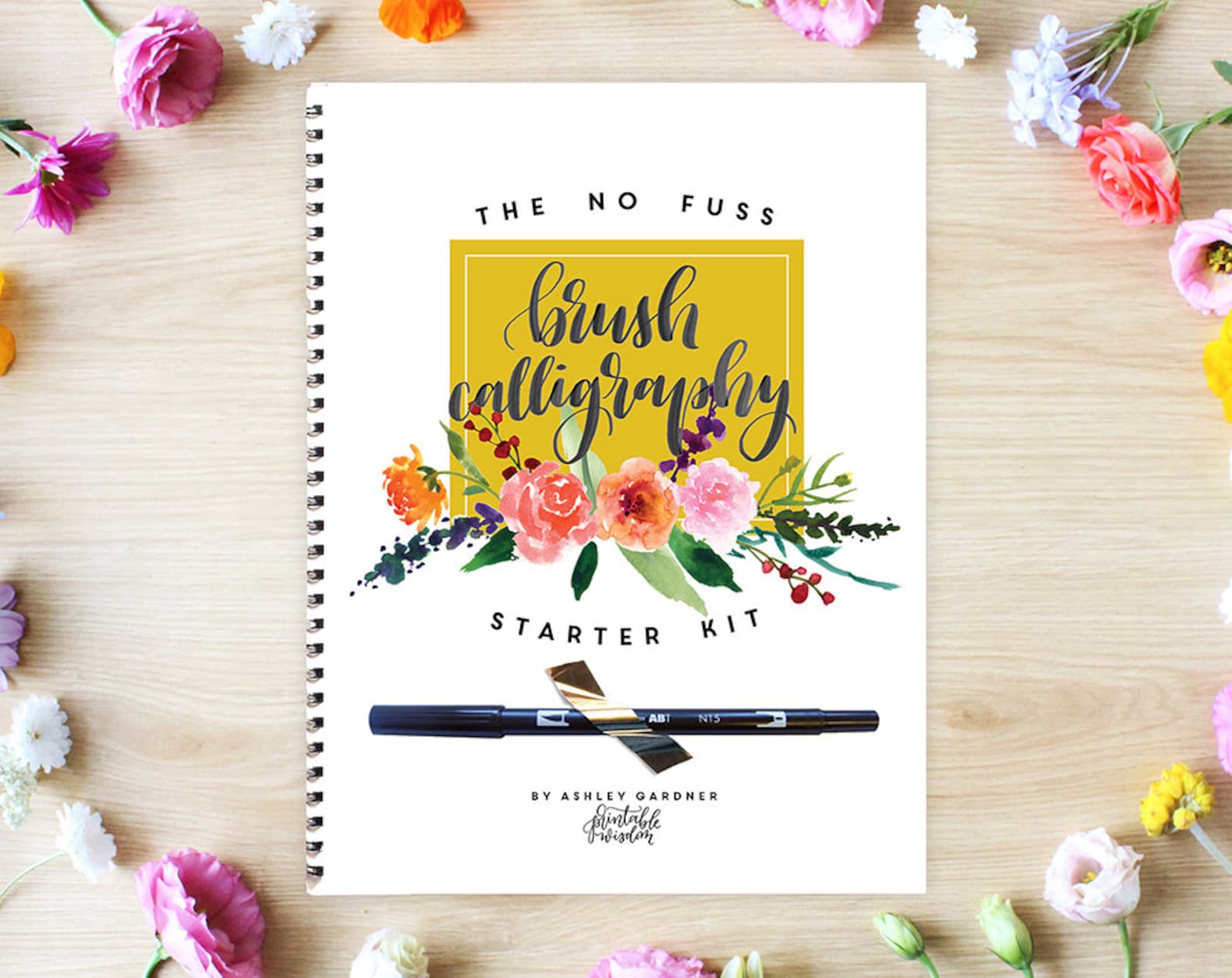 Brush Calligraphy Starter Kit Printable Wisdom Learn No Fuss | Etsy