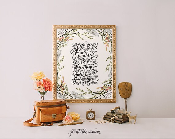 Quote Print Irish Blessing Printable Decor Wall Art Decor Etsy