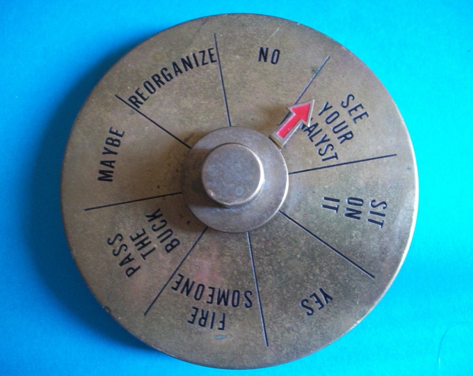 Fun Vintage Brass Decision Maker Spinner Desk Toy for Your Office - Etsy