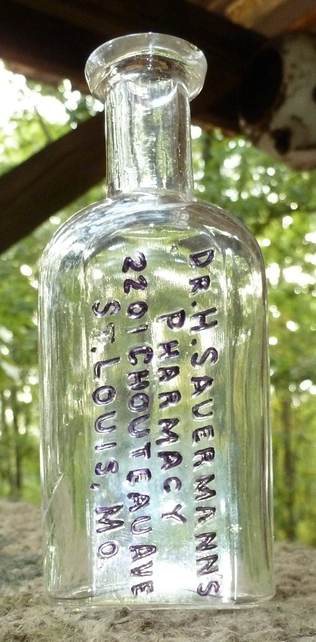 MISSOURI DRUG STORE Bottle-embossed-dr. H. Saurmann-st.louis-1890s - Etsy