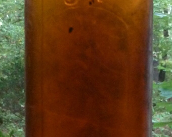 AMBER MEDICINE Bottle-drug Store-embossed Latin Symbol & Roman - Etsy