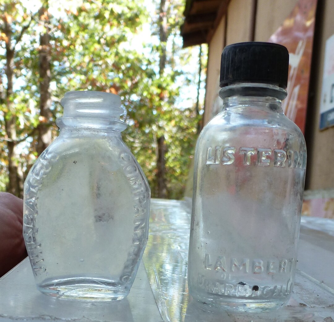 SHADOW BOX BOTTLES-1 Small Bayer Aspirin-1 Small Listerine-c.1920s - Etsy