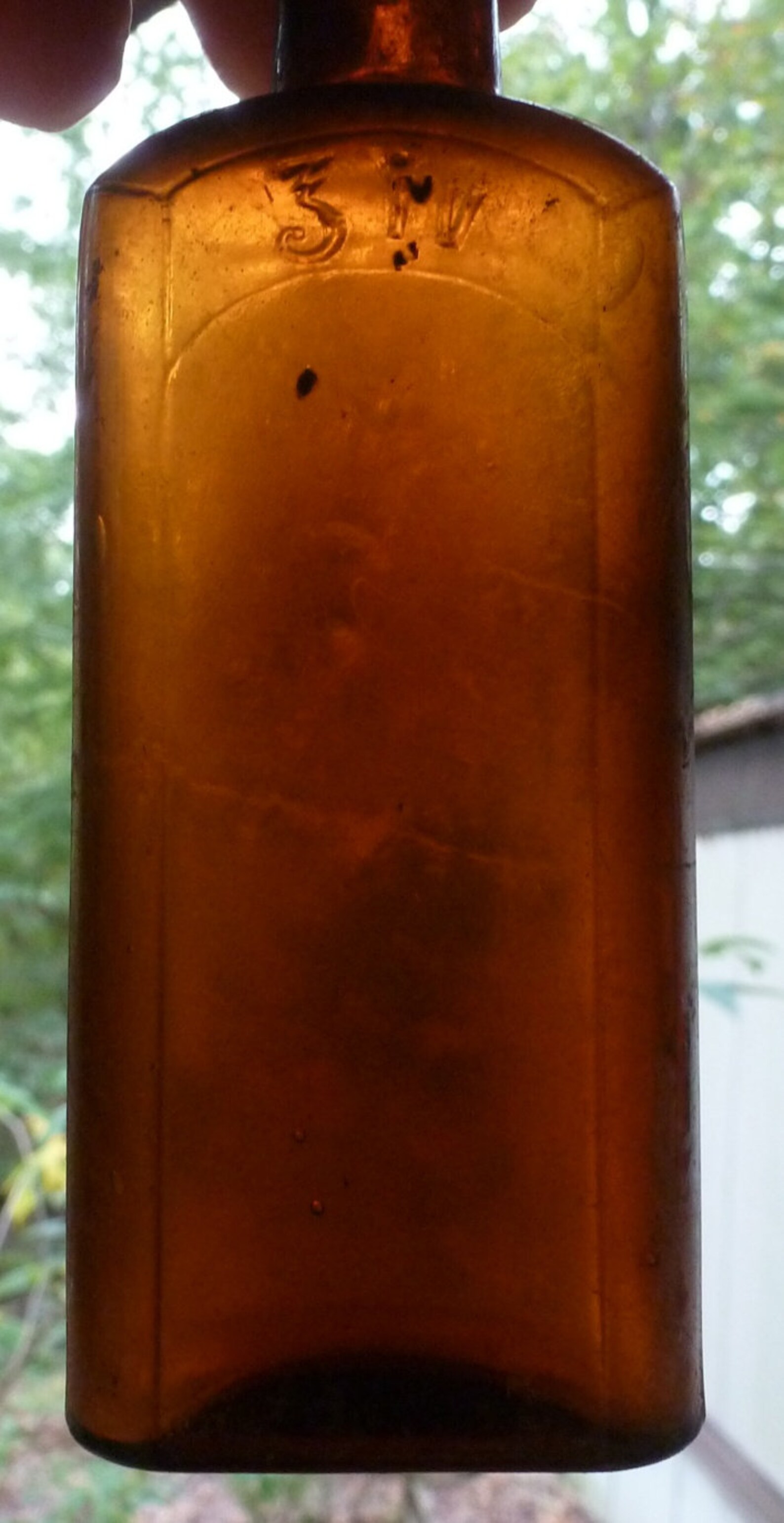 AMBER MEDICINE Bottle-drug Store-embossed Latin Symbol & Roman | Etsy