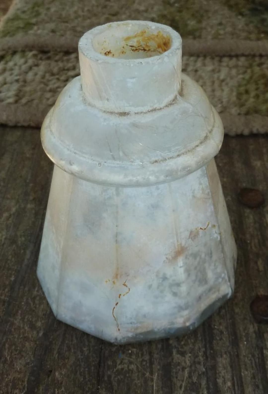 CONE INK Bottle-ten Panel-ground Lip-whitw Satiny Patina-1860s - Etsy