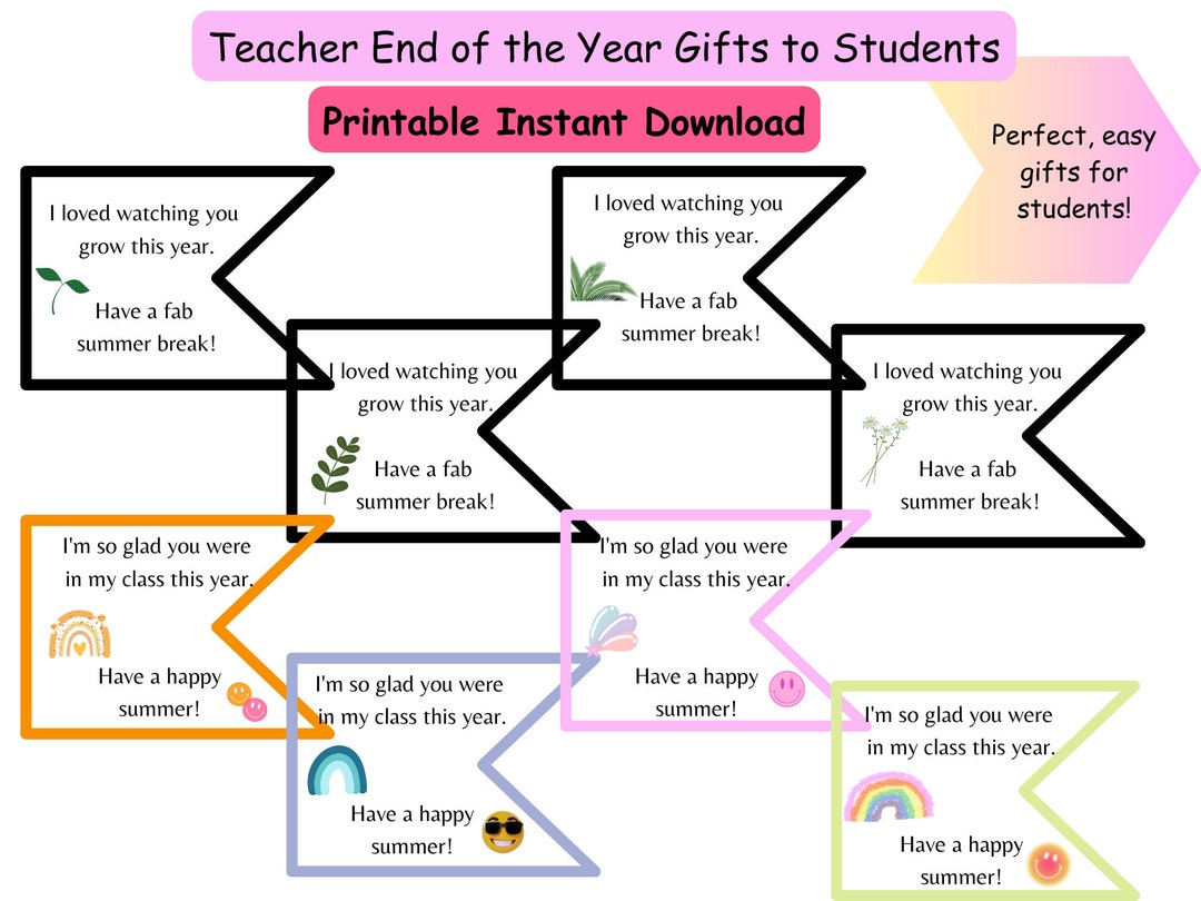 Student Gifts From Teacher, Student Gift Ideas, End of the Year Gifts ...