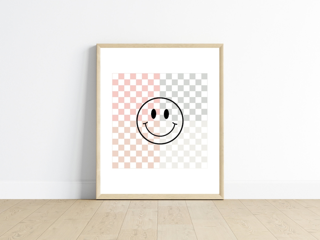 Smiley Face Print Download, Groovy Smile Face Art. Smile Face Print ...