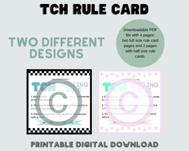 TCH Spelling RULE CARD. Structured Literacy Spelling Rules. Orton ...