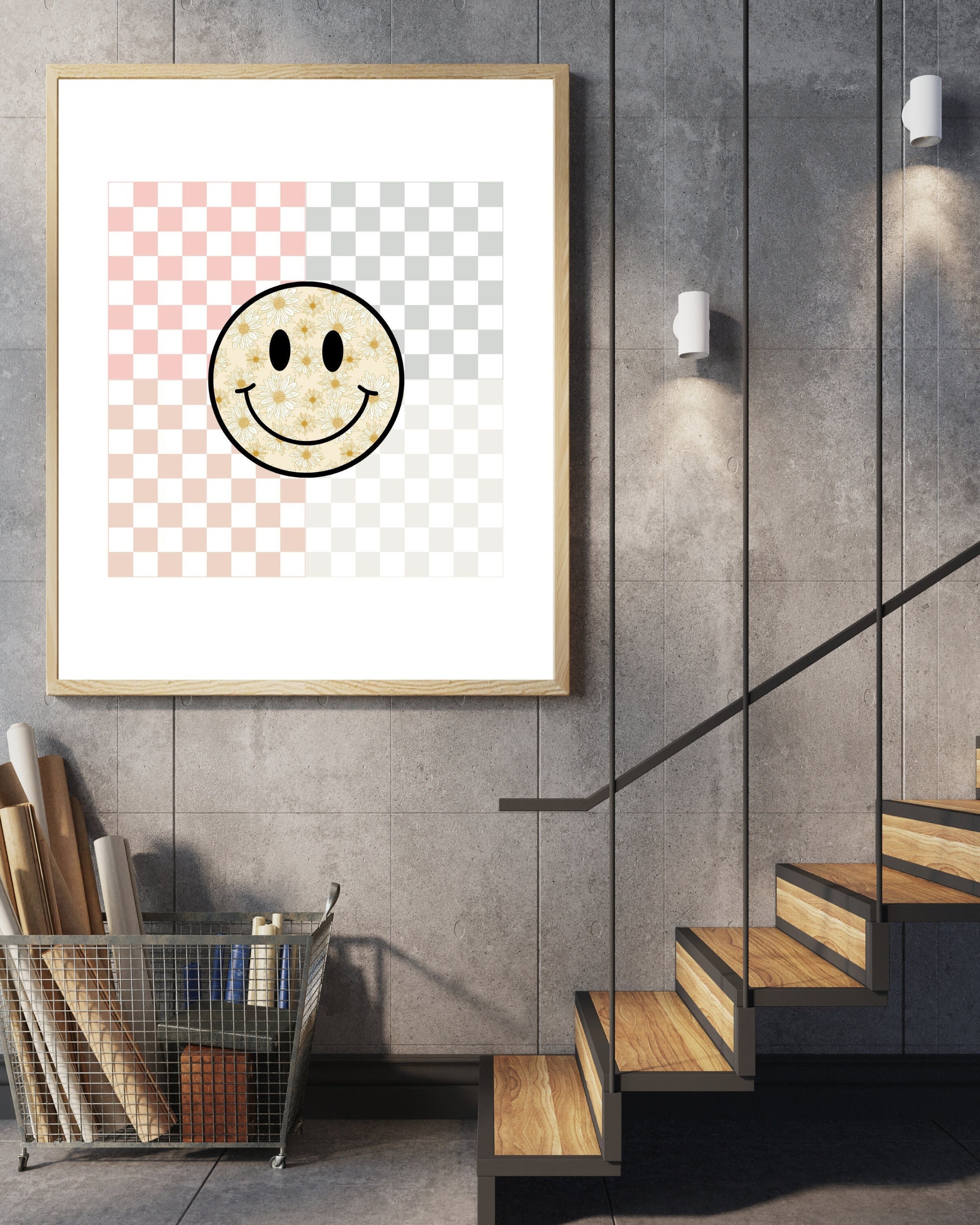 Smiley Face Print Download, Groovy Smile Face Art. Smile Face Print ...
