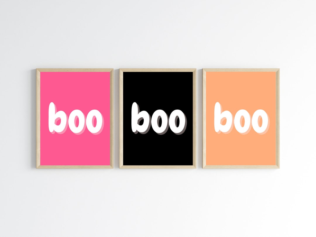 BOO HALLOWEEN Digital Art Print. Modern Halloween Digital Download ...