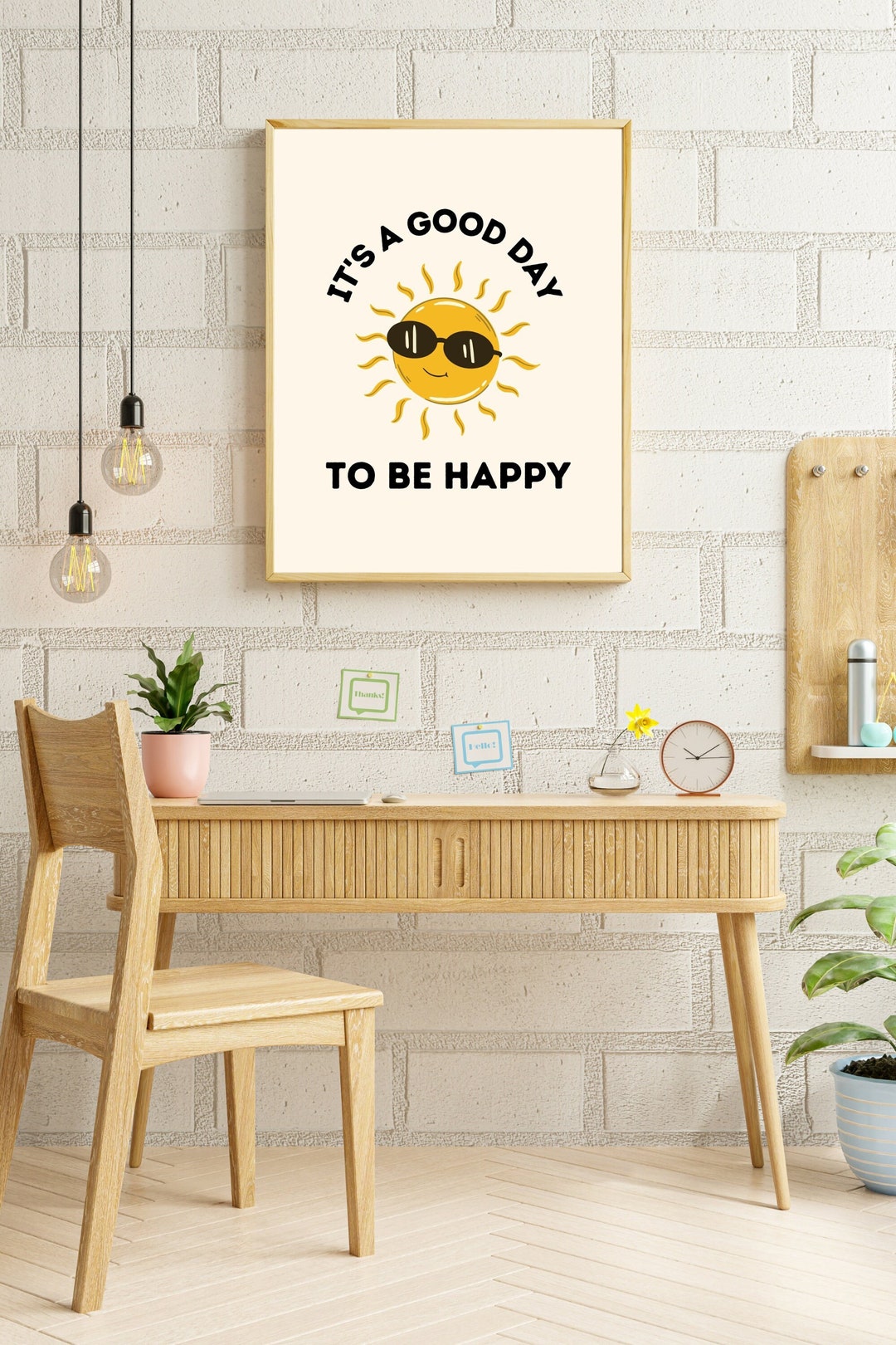 DIGITAL FILE, It's A Good Day to Be Happy Sign, Reading Corner Sign ...