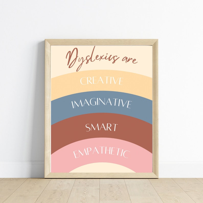 Dyslexia Print, Toddler/kid Printable Wall Decor, Kid Prints, Bulletin ...