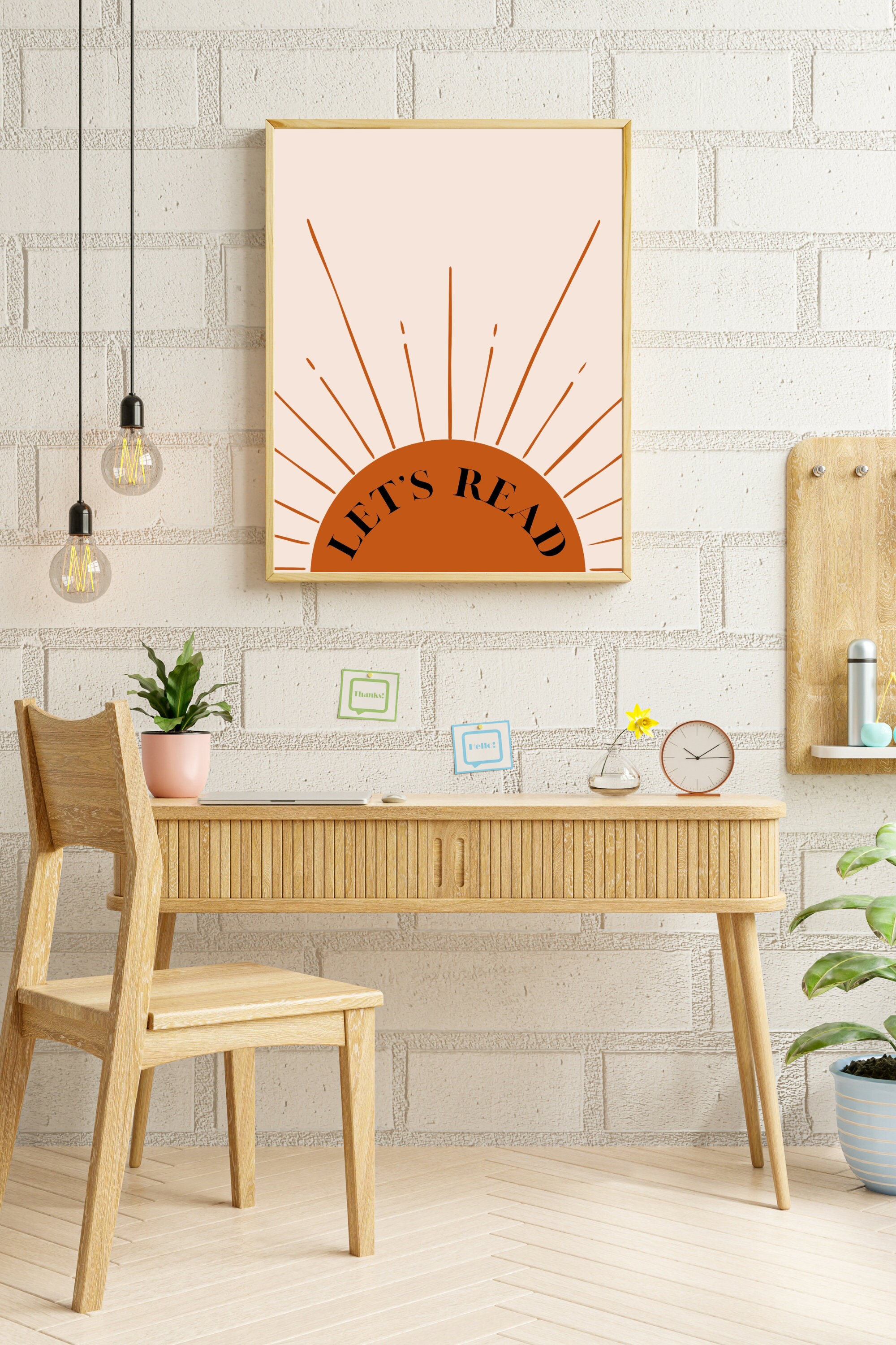 DIGITAL FILE, Let's Read Sign, Reading Corner Sign, Playroom Print ...