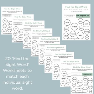 Orton Gillingham Sight Word Worksheets List 2 BUNDLE. 50 Pages. Sight ...