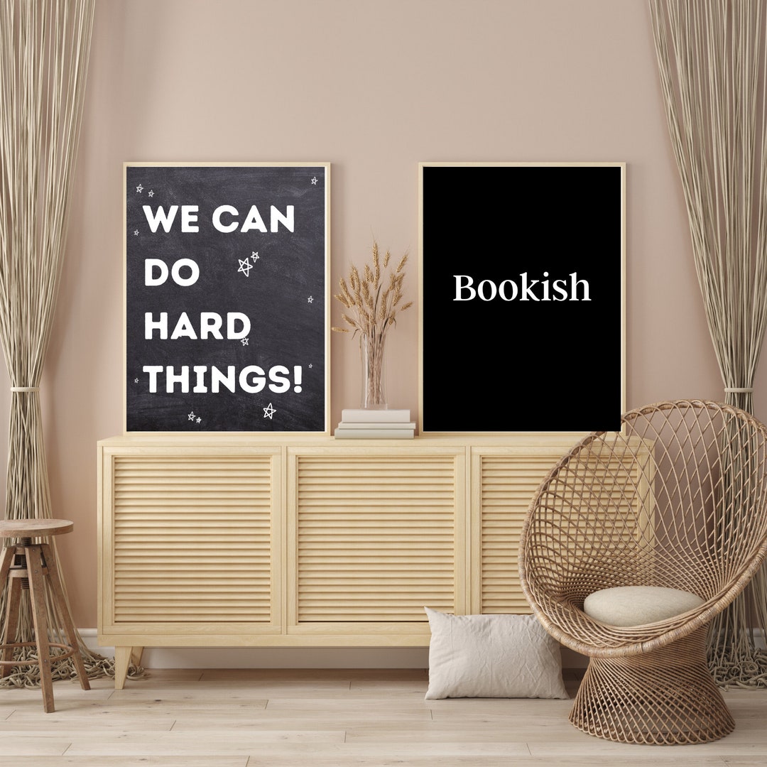 Bookish Poster, Educational Wall Art, Neutral Homeschool, Classroom ...