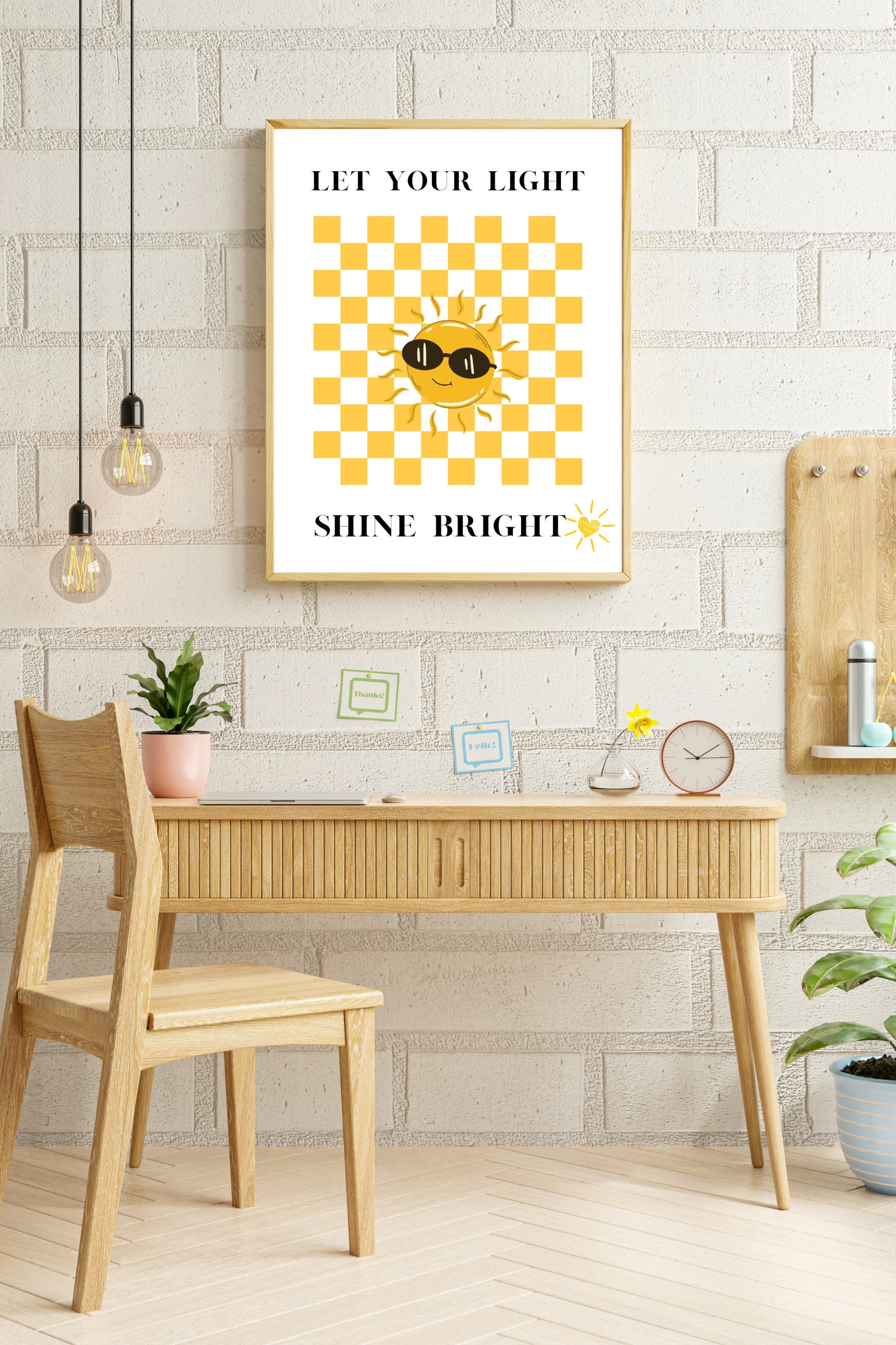 DIGITAL FILE, Let Your Light Shine Bright Sign, Reading Corner Sign ...