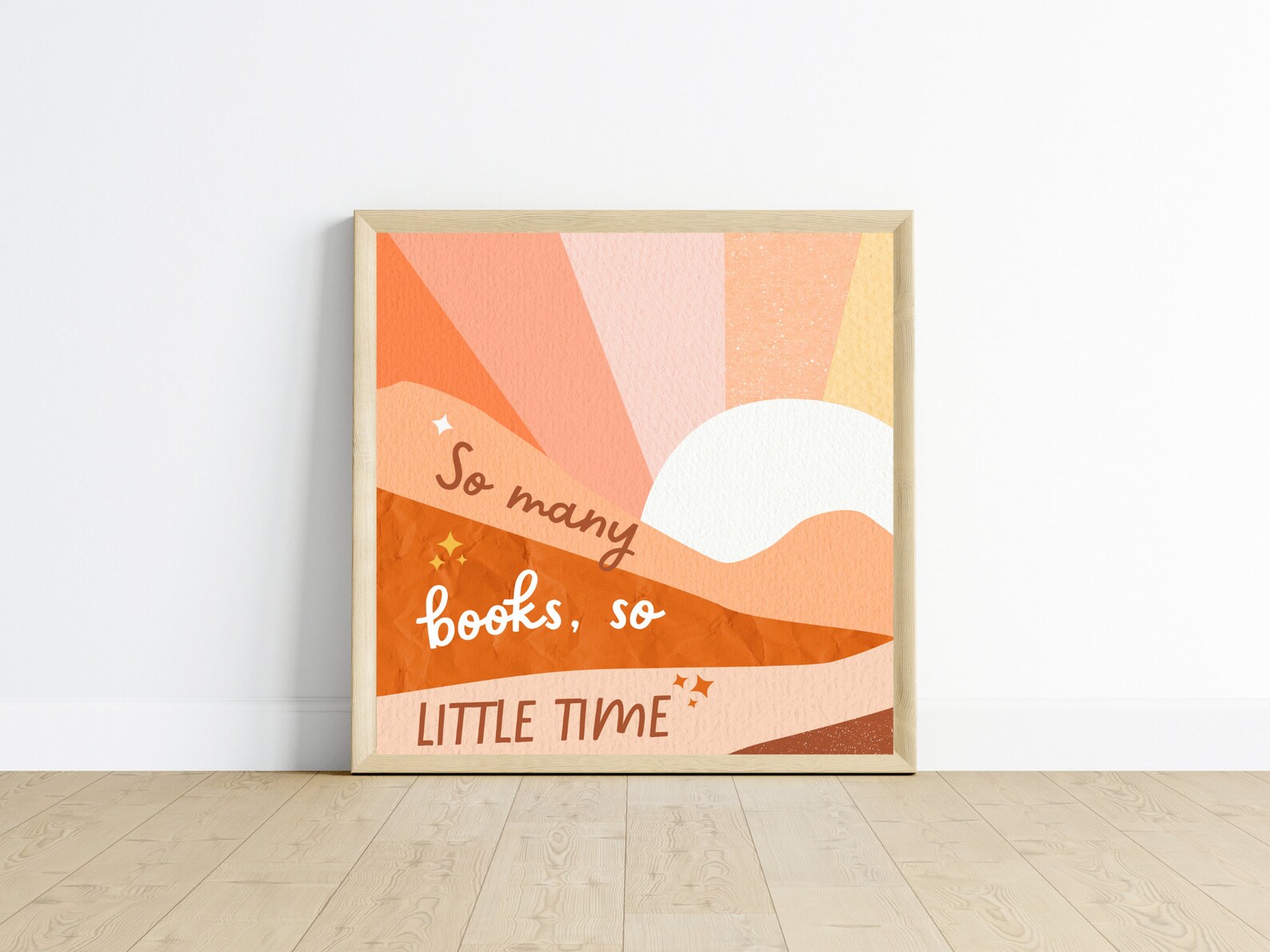 So Many Books, so Little Time Print, Kids Reading Book, Playroom Wall ...