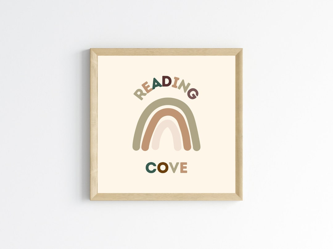 DIGITAL FILE, Reading Cove Print Sign, Reading Corner Sign, Playroom ...