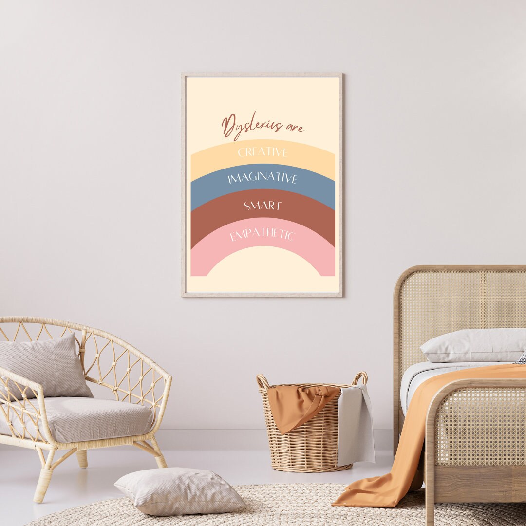 Dyslexia Print, Toddler/kid Printable Wall Decor, Kid Prints, Bulletin ...