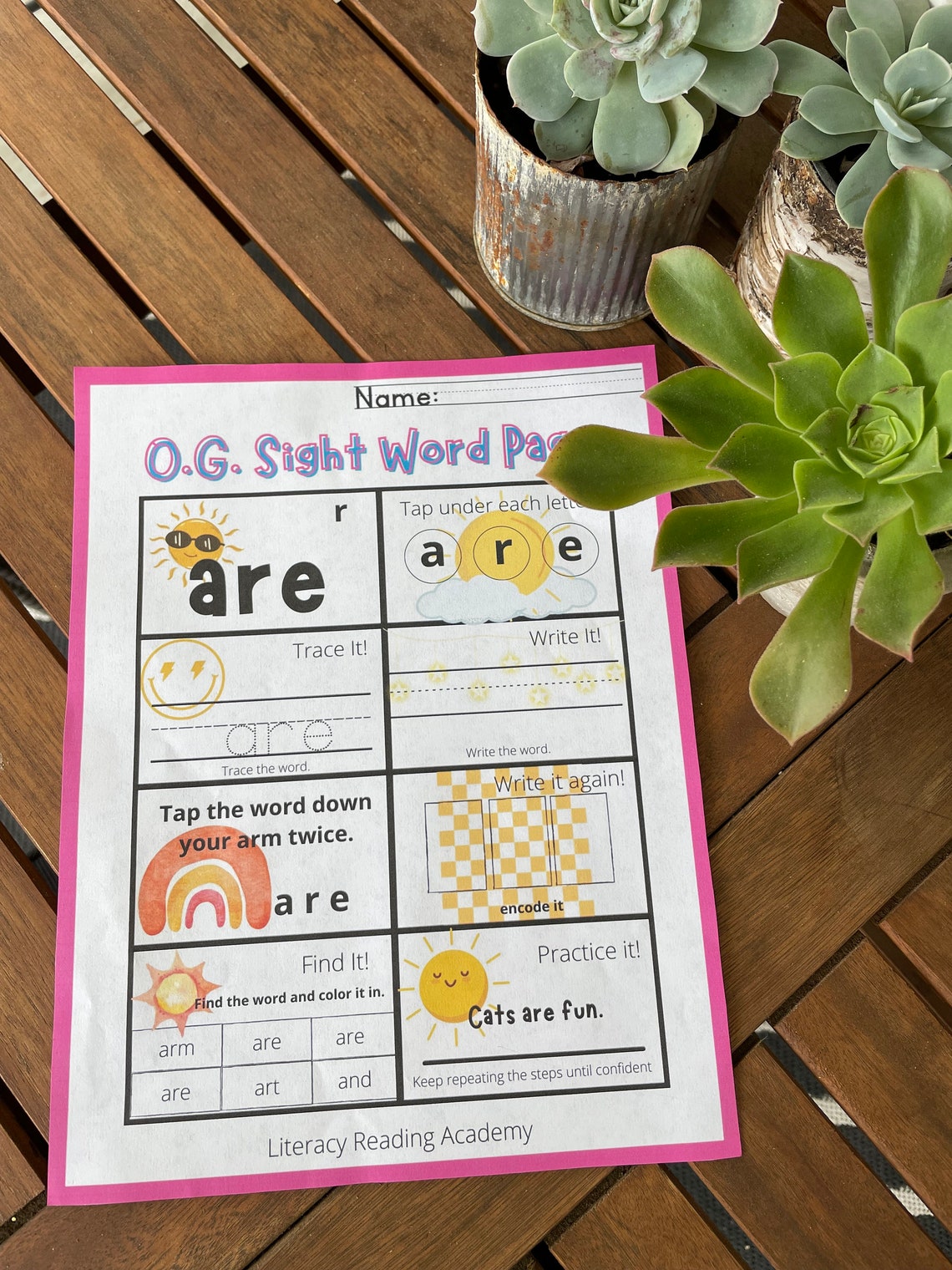 Orton Gillingham Sight Word Worksheets List 1 Educational - Etsy