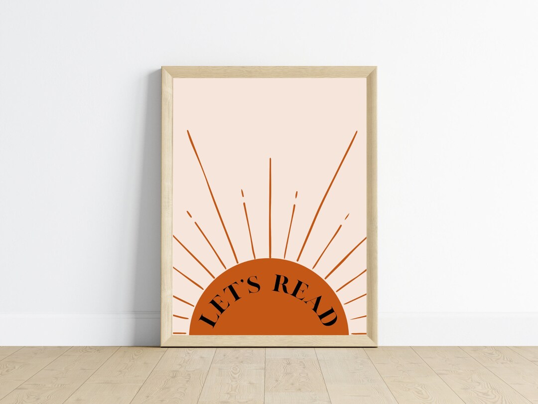 DIGITAL FILE, Let's Read Sign, Reading Corner Sign, Playroom Print ...