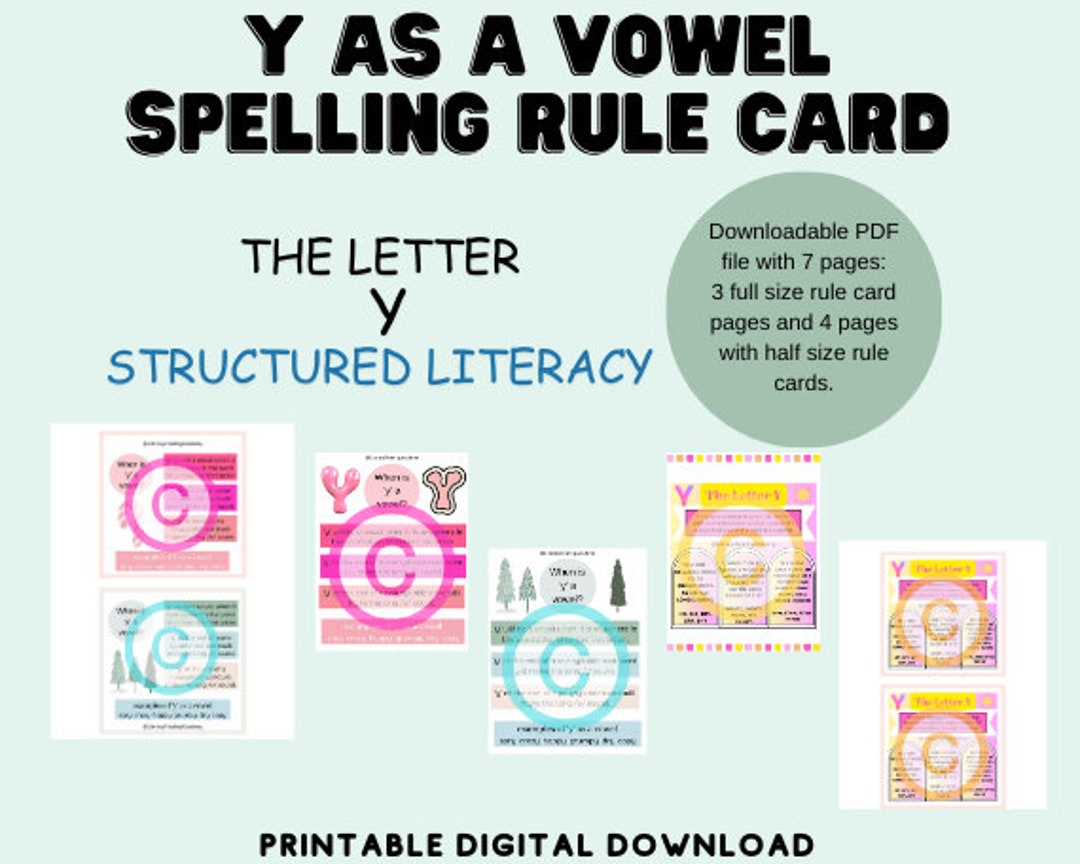 When is the LETTER Y a Vowel or a Consonant. Structured Literacy ...