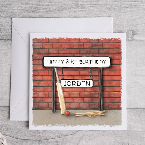 Cricket Birthday Card Etsy Uk