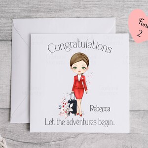 Flight Attendant Card, Air Hostess Card, Cabin Crew Card, Air Steward ...