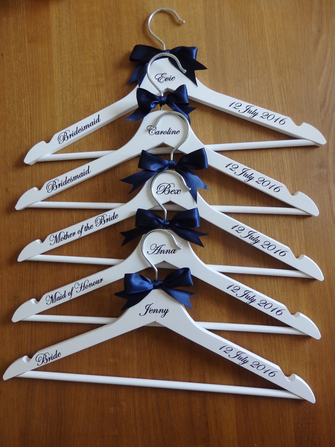 Personalised Wooden Coat Hanger, Wedding, Christening, Prom ...