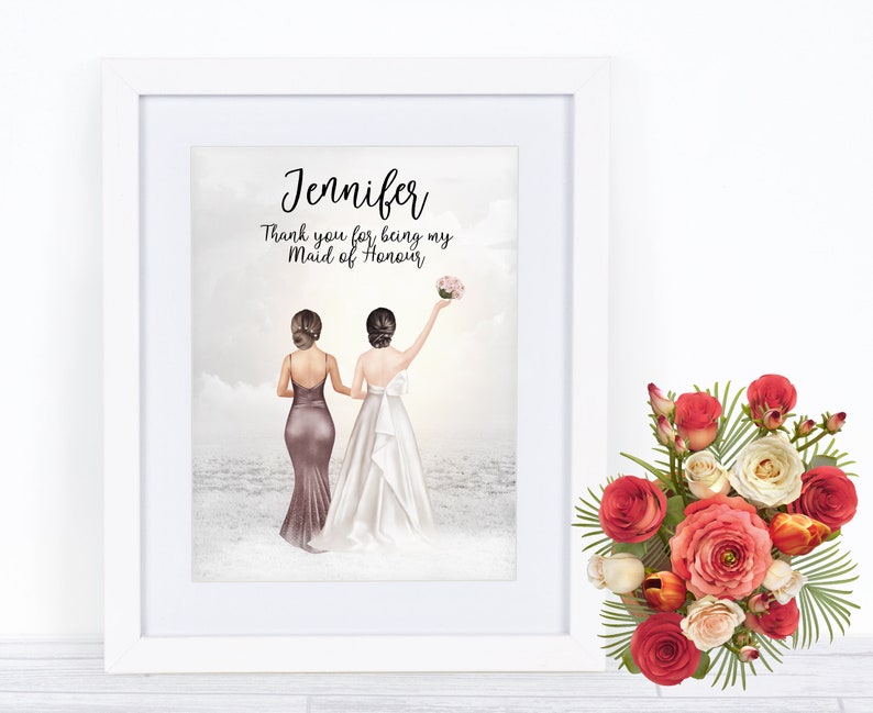 Personalised Wedding Print Bride's Wedding Party Print - Etsy Hong Kong