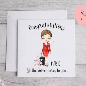 Flight Attendant Card, Air Hostess Card, Cabin Crew Card, Air Steward ...