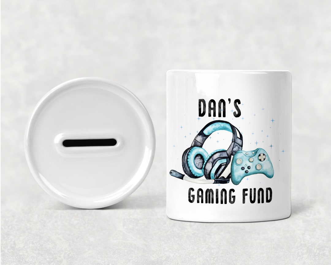 Personalised Gaming Money Box, Girl Boy Gamer Ceramic Money Box - Etsy